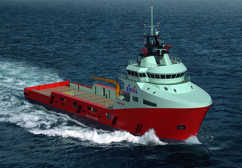 中国首批LNG燃料平台供应船将配备瓦锡兰20DF双燃料发动机